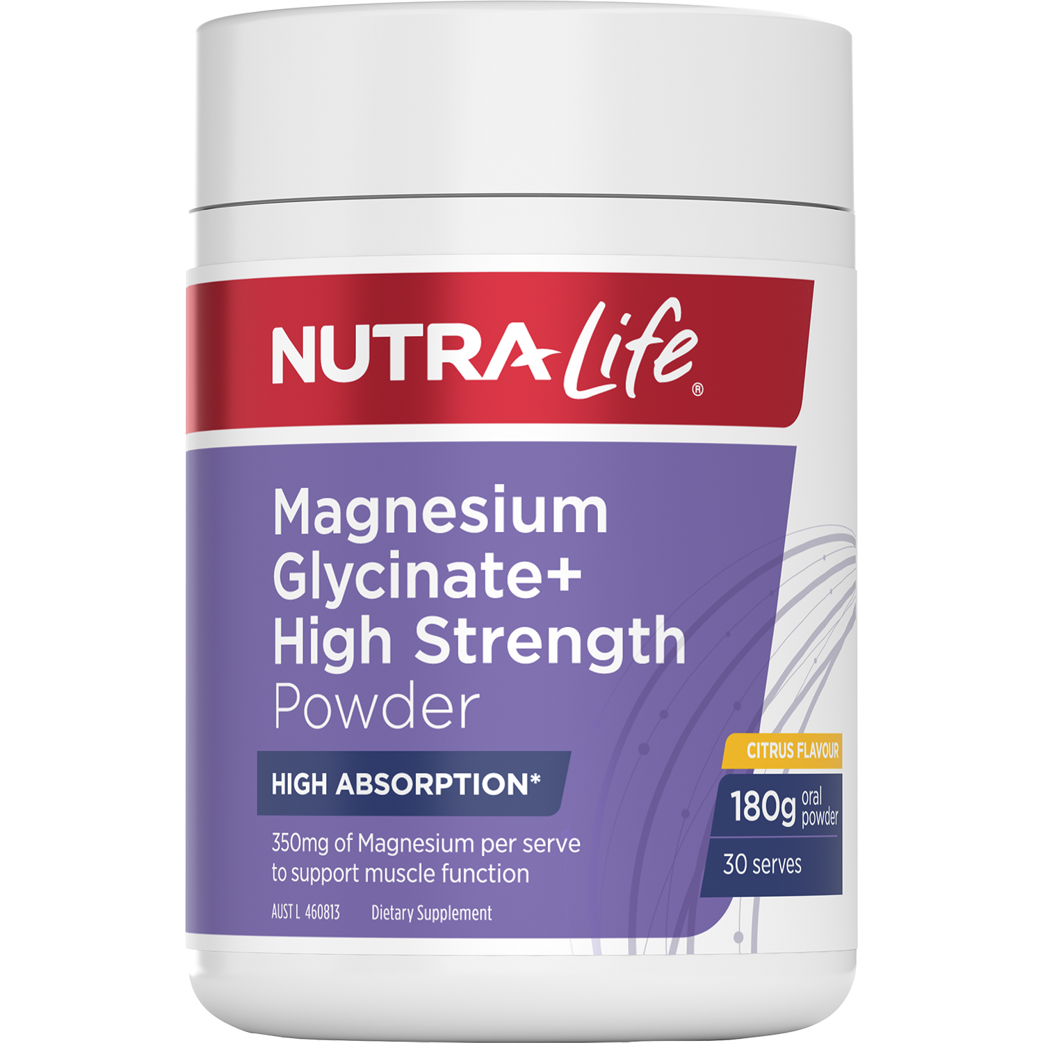 Magnesium Glycinate+ High Strength Powder - Citrus flavour | Nutra-Life ...